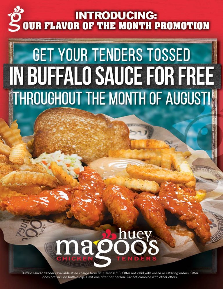 Free Sauce with Huey Magoo’s Flavor of the Month - Huey Magoo’s Chicken ...